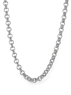 MARISSA COLLECTIONS 14k White Gold Rolo Chain Necklace - Silver