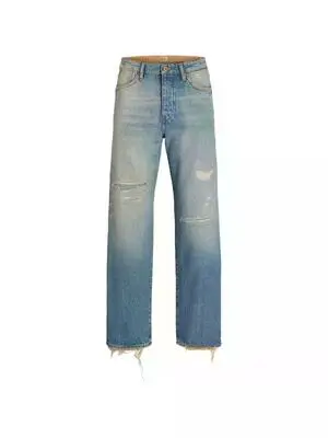 R.D.D. BY JACK JONES Distressed Whiskered Jeans - Blue