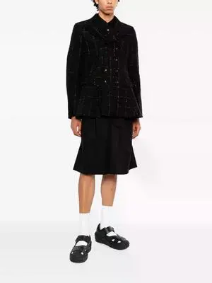 Comme Des Garçons Checked Sequin-embellished Blazer