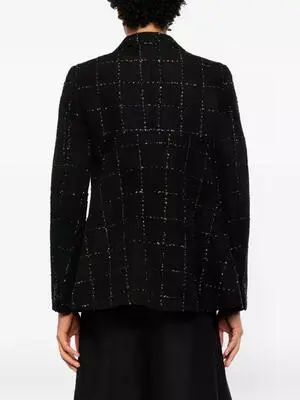 Comme Des Garçons Checked Sequin-embellished Blazer