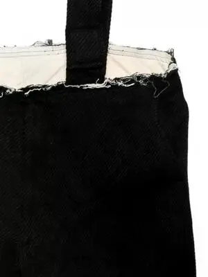 Comme Des Garçons Frayed-edge Suspender Trousers