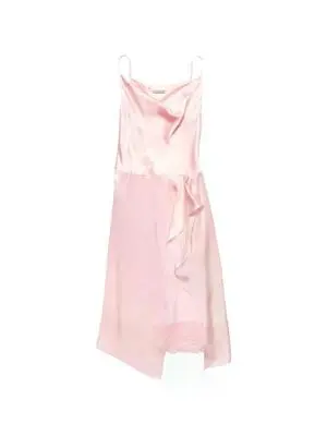 Acne Studios Shiny Satin Slip Dress - Pink