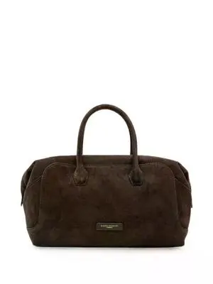 GIANNI CHIARINI Suede Top-handle Clutch Bag - Brown