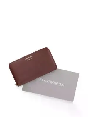 Emporio Armani Wallet In Pebbled Leather With A Zip Around Closure