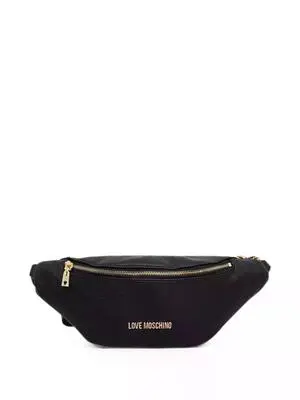 Moschino Logo-plaque Pebbled Belt Bag