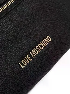 Moschino Logo-plaque Pebbled Belt Bag