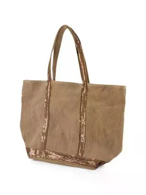Vanessa Bruno Sequin-embellished Linen Tote Bag - Neutrals