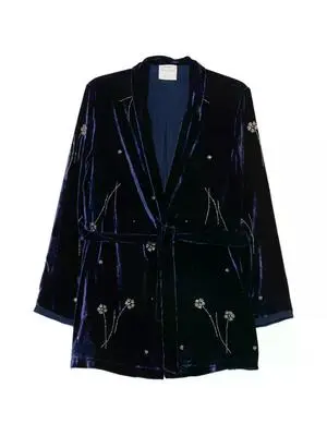 FORTE_FORTE Fleurs D'orient Crystal-embellished Kimono