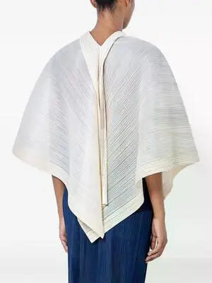 Issey Miyake Tie-neck Pleated Blouse