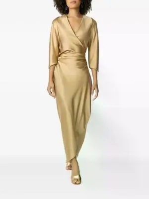 PETER COHEN Sleeve Sign Wrap Dress