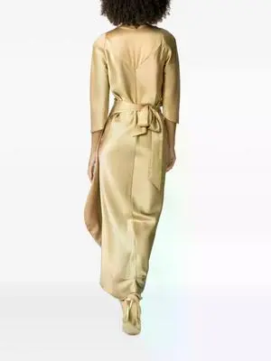 PETER COHEN Sleeve Sign Wrap Dress