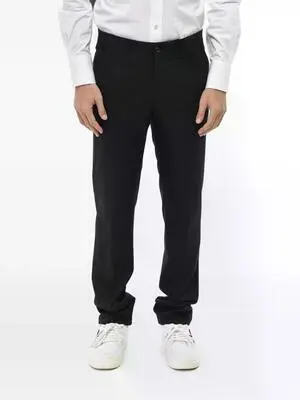 Corneliani Stretch Virgin-wool Trousers - Black