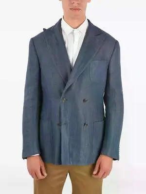 Corneliani Double-breasted Peak-lapel Blazer - Blue