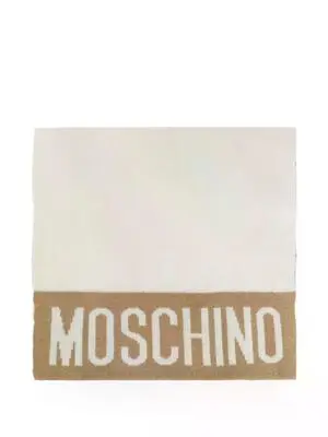 Moschino Logo-intarsia Scarf - White