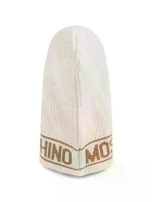 Moschino Logo-intarsia Ribbed-knit Balaclava