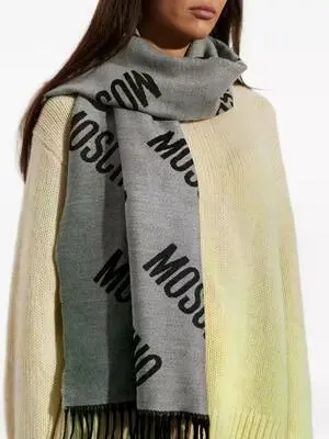 Moschino Monogram-print Fringed Scarf