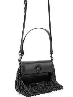Kurt Geiger Oxford Fringe Drench Shoulder Bag - Black