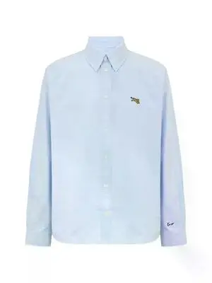 Kenzo Tiger-patch Oxford Shirt - Blue