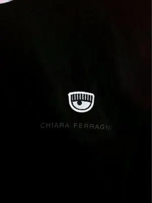 CHIARA FERRAGNI Logo-embroidered T-shirt
