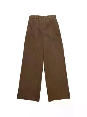 Eleventy Wide-leg Tailored Trousers - Brown
