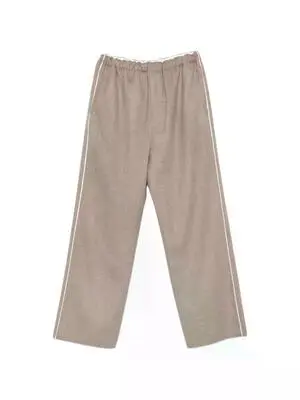 Carven Side-stripe Wide-leg Trousers - Neutrals