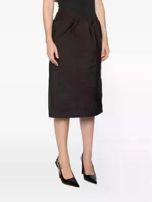 Carven Pearl-embellished Gathered Midi Skirt
