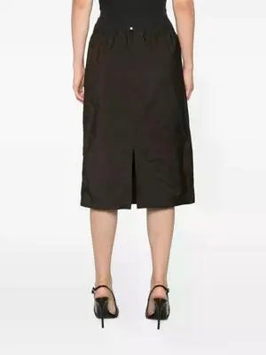 Carven Pearl-embellished Gathered Midi Skirt