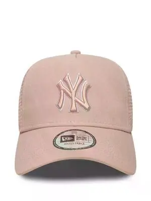 New Era Embroidered-logo Mesh-panel Trucker Cap - Pink