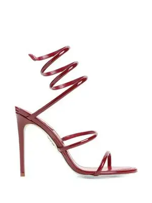 Rene Caovilla Cleo Patent-leather Sandals - Red
