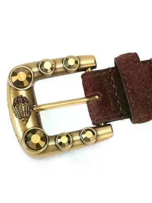 Kurt Geiger Maddox Crystal-embellished Eagle-head Belt