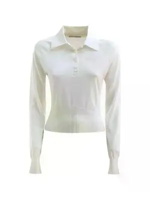 Givenchy Polo In Cotton And Silk - White