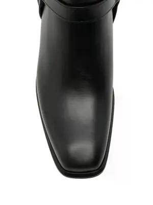Fendi Leather Ankle Boots With Harness Detail