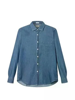 Hartford Denim-patch Pocket Shirt - Blue