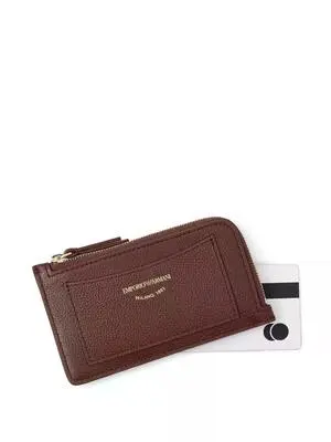 Emporio Armani Logo-print Pebbled-leather Wallet