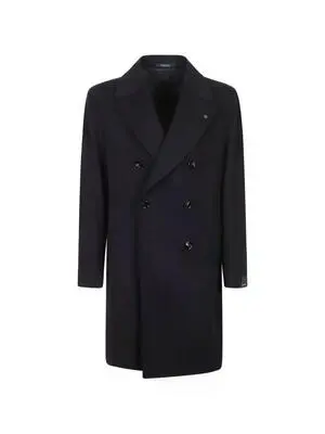 Tagliatore Wool Double-breasted Coat - Blue