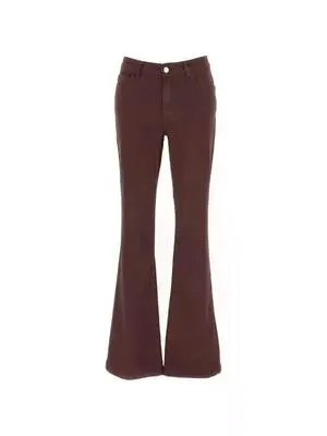 ELENA MIRÒ Flare-leg Five-pocket Jeans - Red