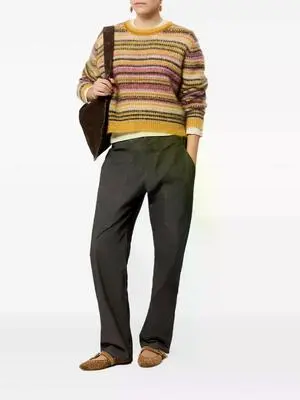 MARANT ETOILE Rhil Cotton Twill Straight Leg Trousers