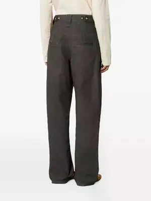 MARANT ETOILE Rhil Cotton Twill Straight Leg Trousers