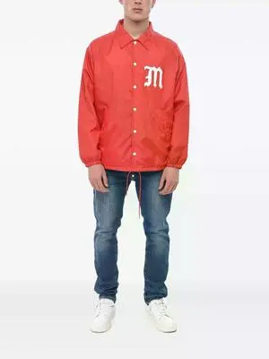 SAINT MXXXXXX Logo Print Snap-button Jacket