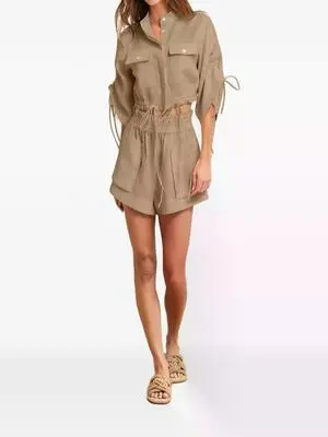 HEVRON Mira Elasticated-waist Patch-pocket Shorts