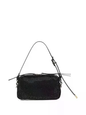 Pinko Love Birds Crystal-embellished Shoulder Bag - Black