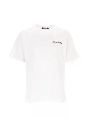 Dolce & Gabbana Logo-embroidered T-shirt - White