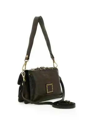 CAMPOMAGGI Agnese Stud-embellished Coin-detail Shoulder Bag