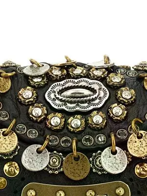 CAMPOMAGGI Agnese Stud-embellished Coin-detail Shoulder Bag