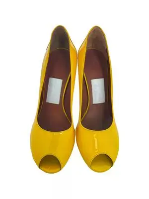 LANVIN Peep-toe Platform Cone Heel Pumps