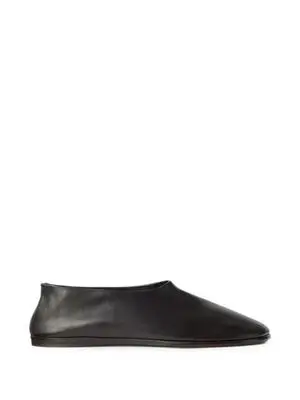 LEMAIRE Glove Slip-ons In Shiny Nappa Lambskin - Brown