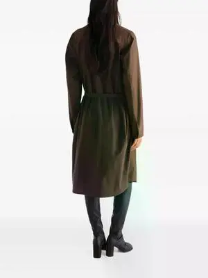 LEMAIRE Sailor Dress In Washed Cotton And Silk Blend - Brown