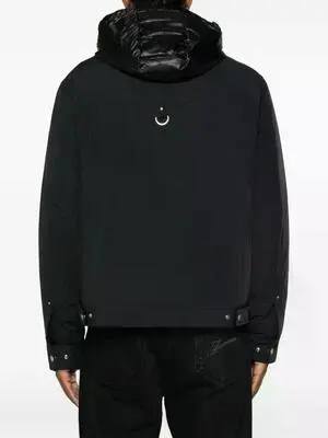 Moose Knuckles Hooded Logo Patch Jacket - Black