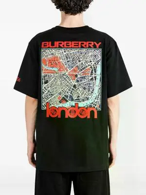 Burberry London Map Cotton T-shirt