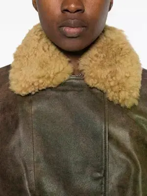 R13 Shearling-collar Leather Jacket